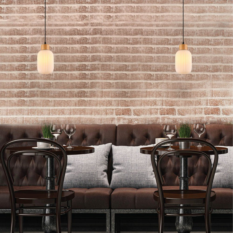 Sawyer Ribbed Fluted Reeded Maloto Lantern Opal Glass Pendant Ceiling ...