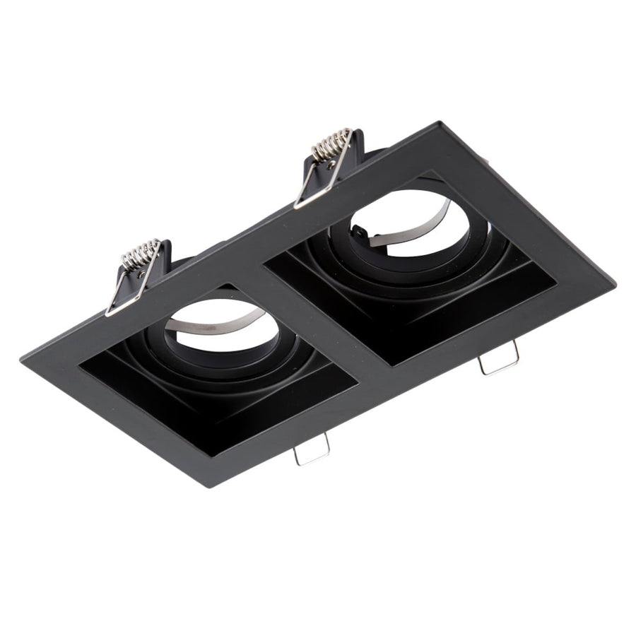 Grille Recessed Tilt Downlight GU10 White or Black | TEKLED