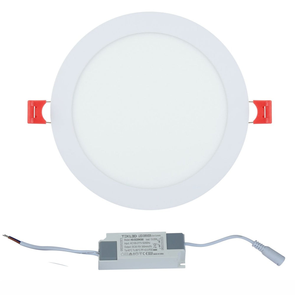 18W Downlight LED Round Slim Panel Light D220mm | TEKLED
