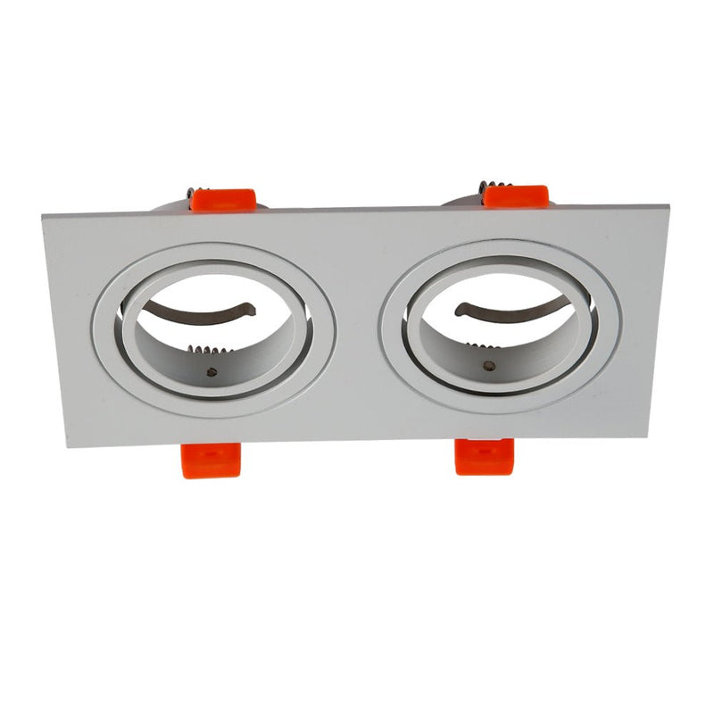 Rectangle Recessed Tilt Downlight GU10 White or Black | TEKLED