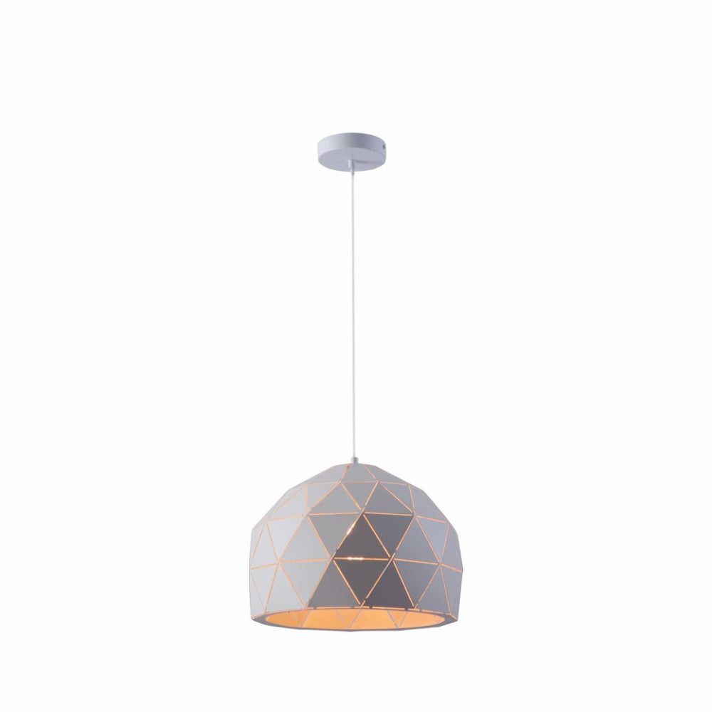 Triangle Laser Cut Metal Dome Pendant Ceiling Light with E27 Fitting ...