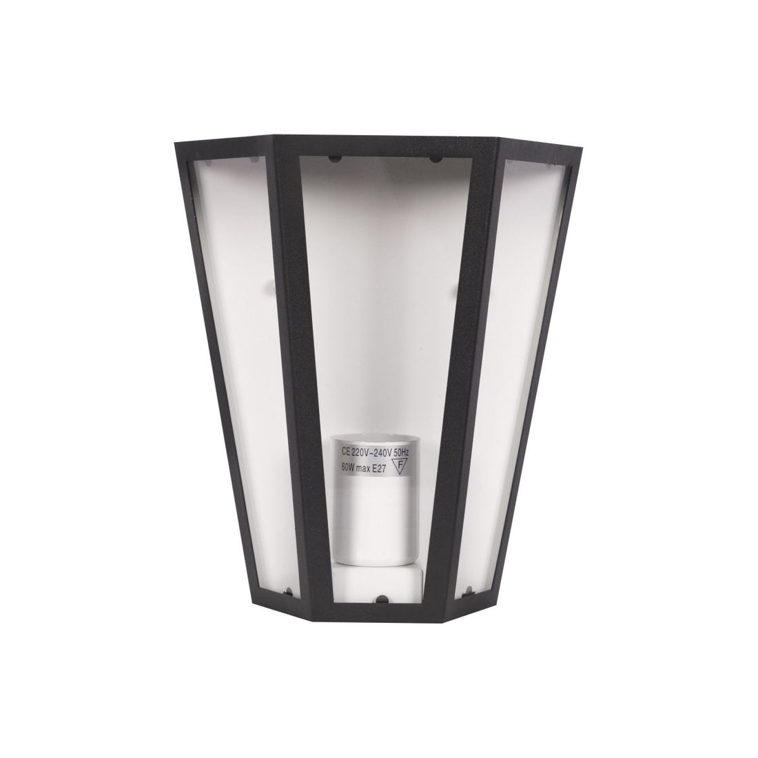 Modern Lantern Trapezium Cuboid Wall Lamp Upward Base Matt Black&White ...